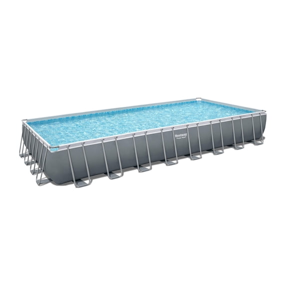 Bestway Power Steel 31'4" x 16' x 52" Rectangular Metal Frame Above ...