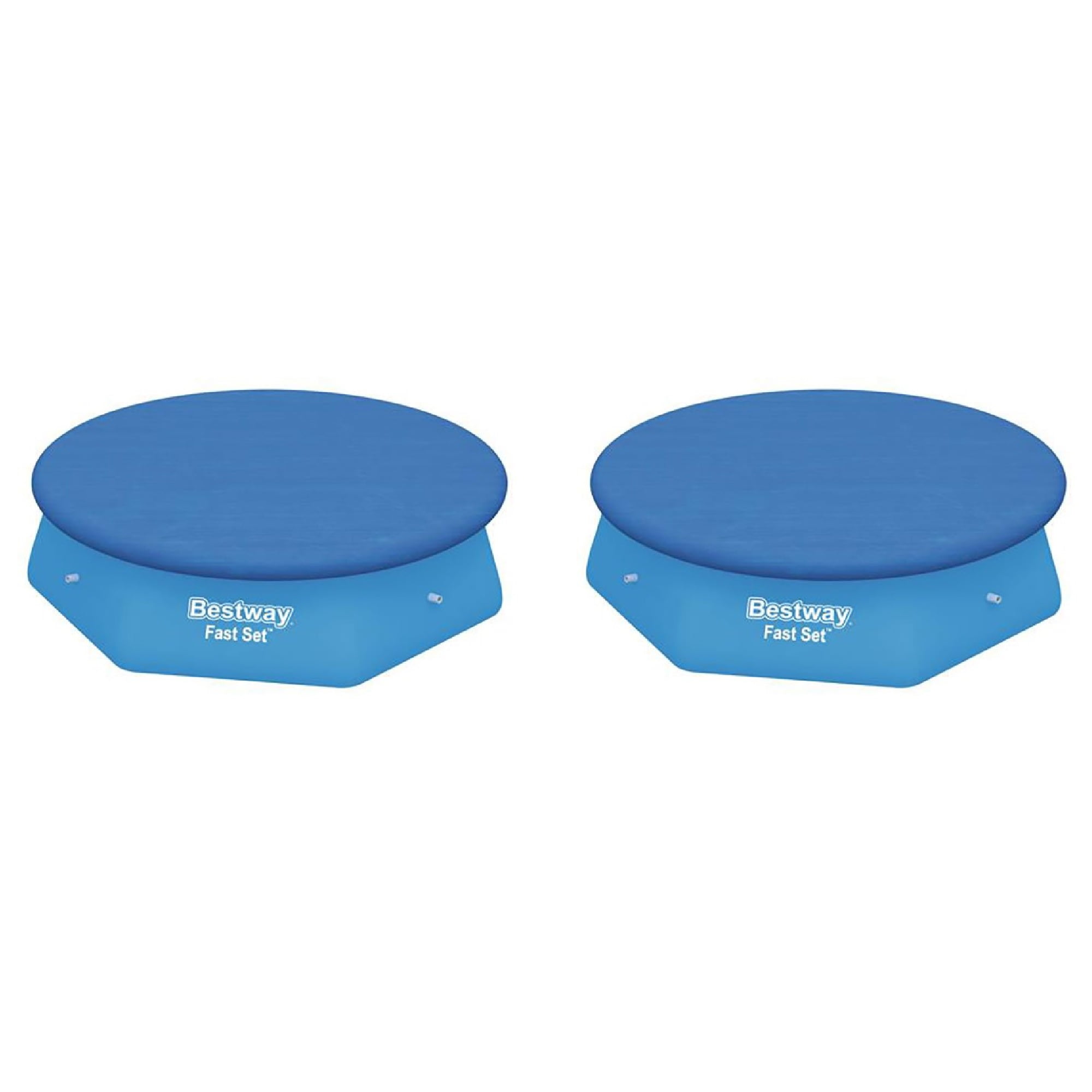 Bestway 8-Foot Round PVC Pool Cover for Above Ground Pools, Debris-Free ...