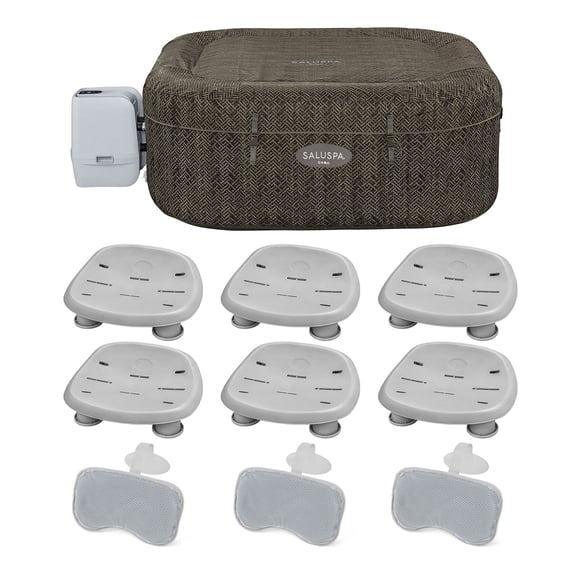 Bestway SaluSpa Outdoor AirJet Inflatable Hot Tub with 140 Jets, 6 ...