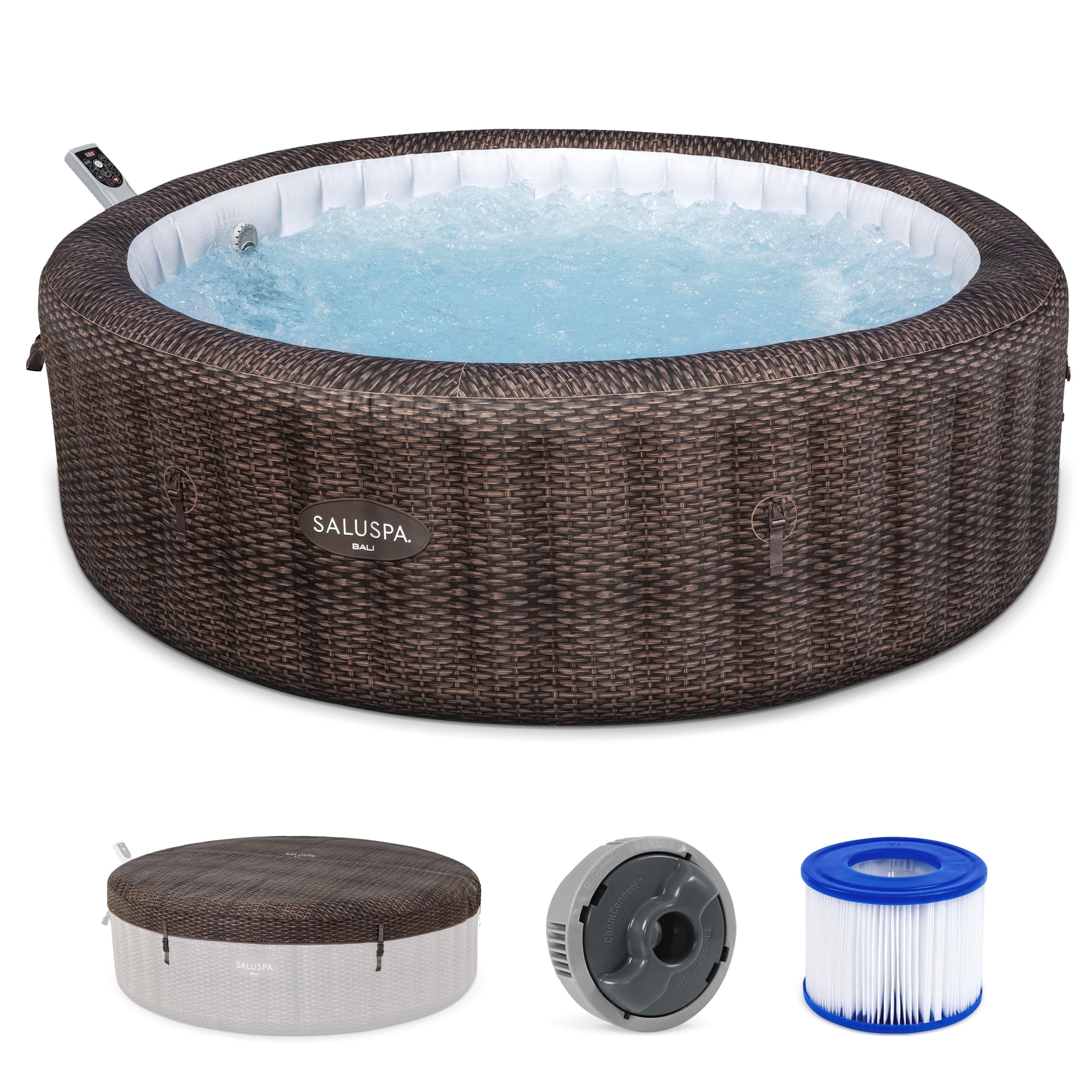 Bestway SaluSpa Bali 5-7 Person Inflatable Hot Tub, 85" Round Spa ...