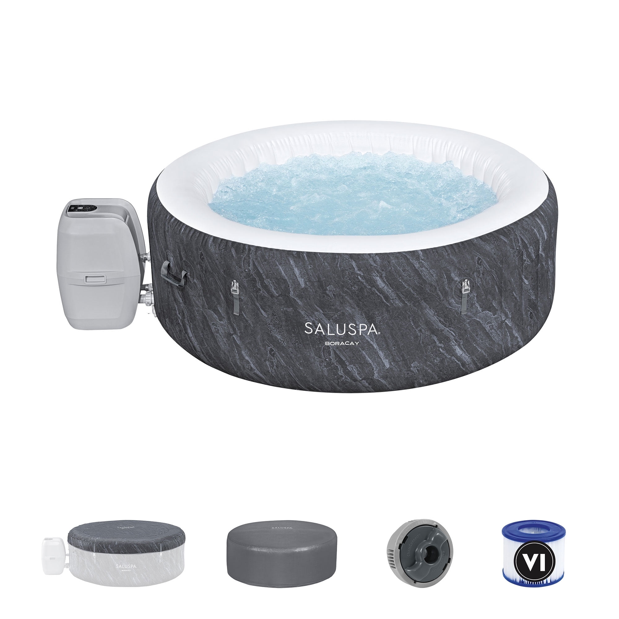 Bestway SaluSpa Energy Efficient Inflatable Indoor Hot Tub Boracay ...