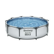 "Bestway Steel Pro MAX 14' x 48"" Round Above Ground Deep Metal Swimming Pool Set" - Walmart.com