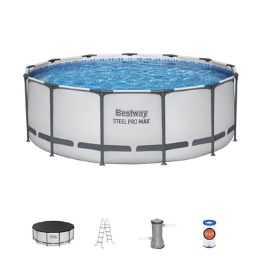 "Bestway Steel Pro MAX 14' x 48"" Round Above Ground Deep Metal ...