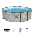 "Bestway Metal Pro MAX 14' x 48"" Round Above Ground Pool Set" - Walmart.com