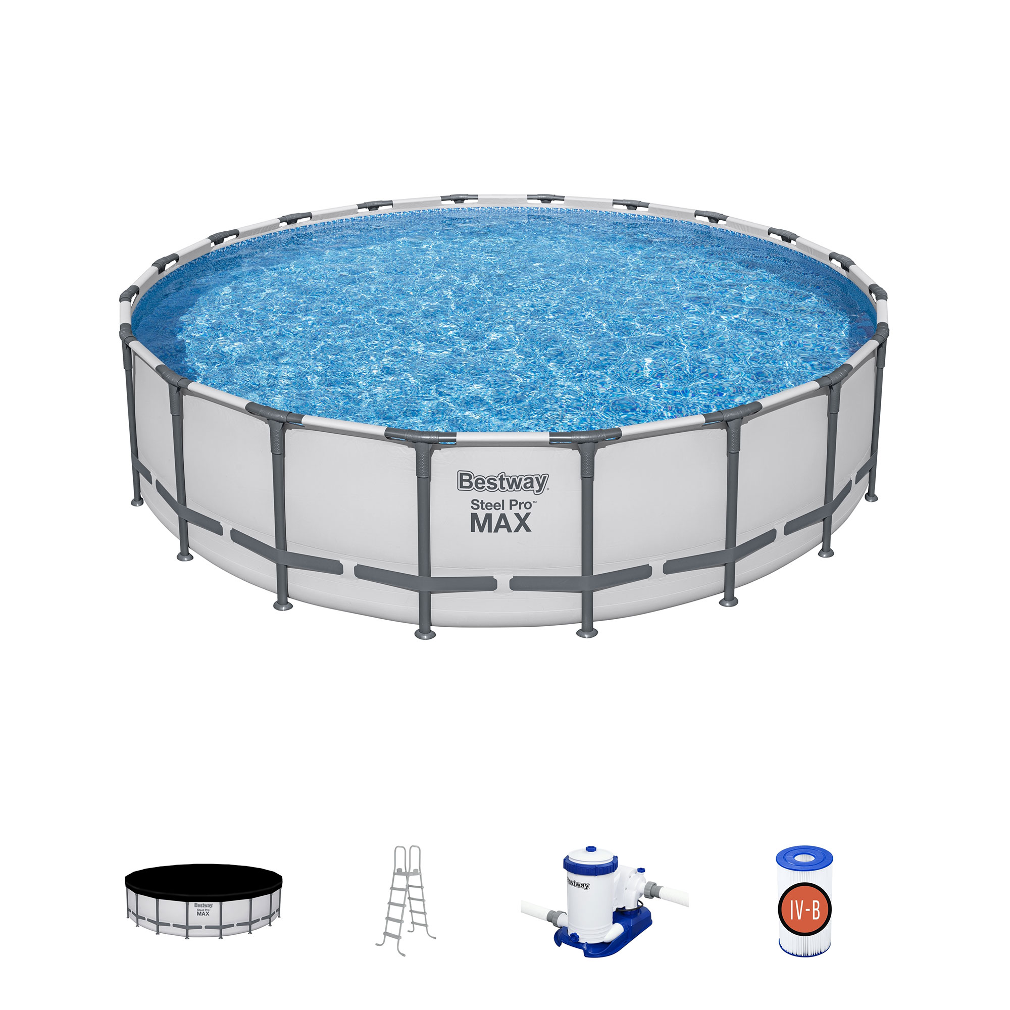 Bestway Steel Pro MAX 20ft x 52in Above Ground Pool Set with DuraPlus ...