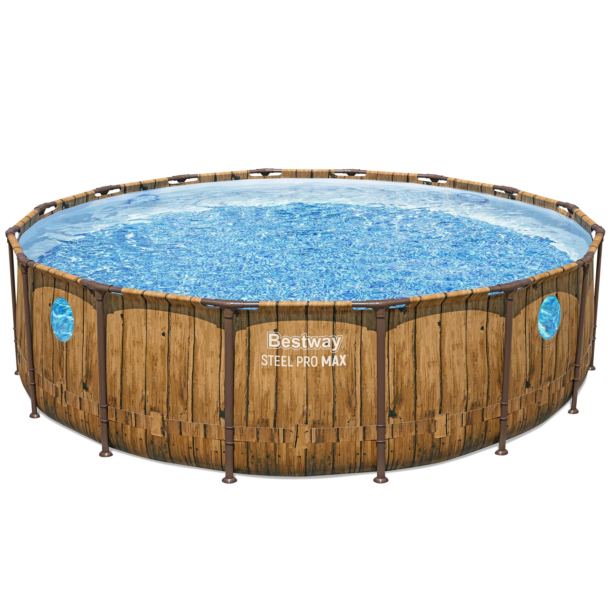 Bestway: Steel Pro MAX Splashview - 16' x 48", Brown - Round Above ...
