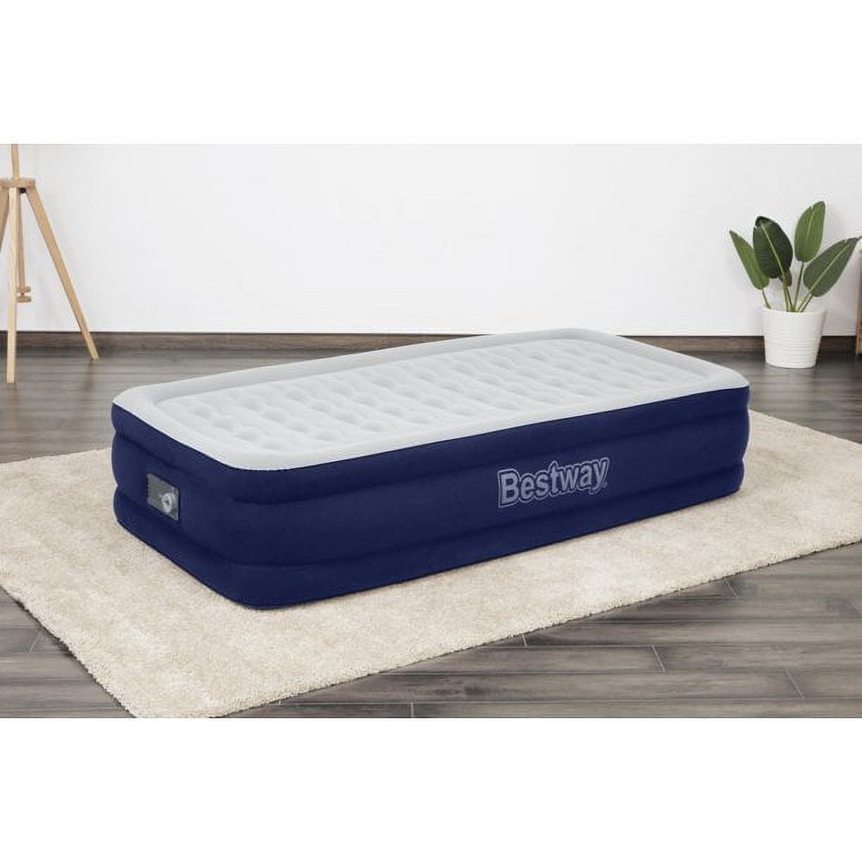 Bestway Tritech 15" Air Mattress Antimicrobial Coating with Built-in AC Pump, Twin - Walmart.com