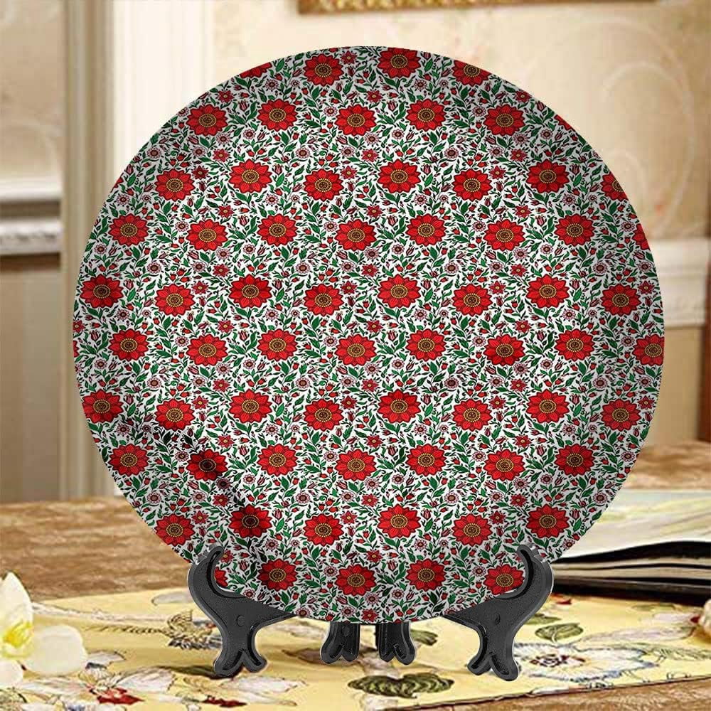 Bestwell 10 Inch Autumn Ceramic Dinner Plate,Fall Season Trees River ...