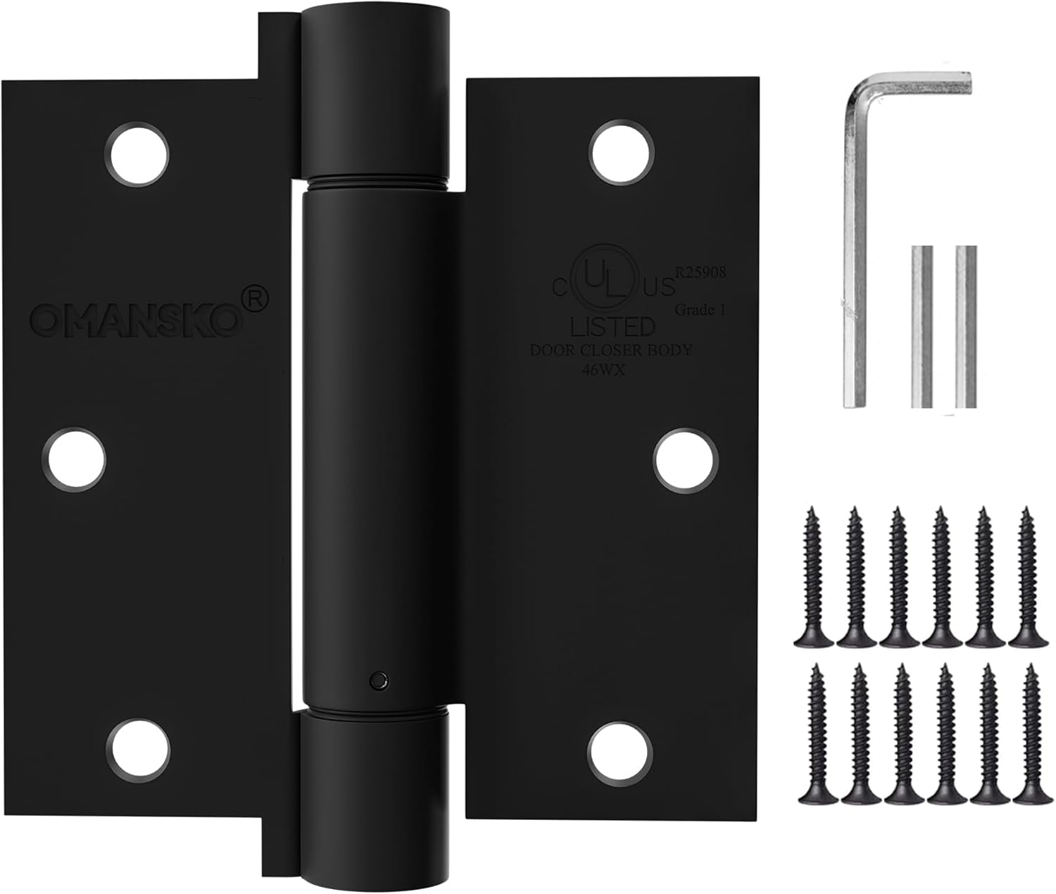 Bestwell 2 Pack Self- Door Hinges 3.5 Inch Matte Loaded Auto Close ...