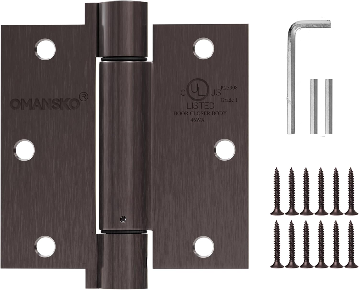 Bestwell 2 Pack Self- Door Hinges 3.5 Inch Oil Rubbed Bronze Door ...