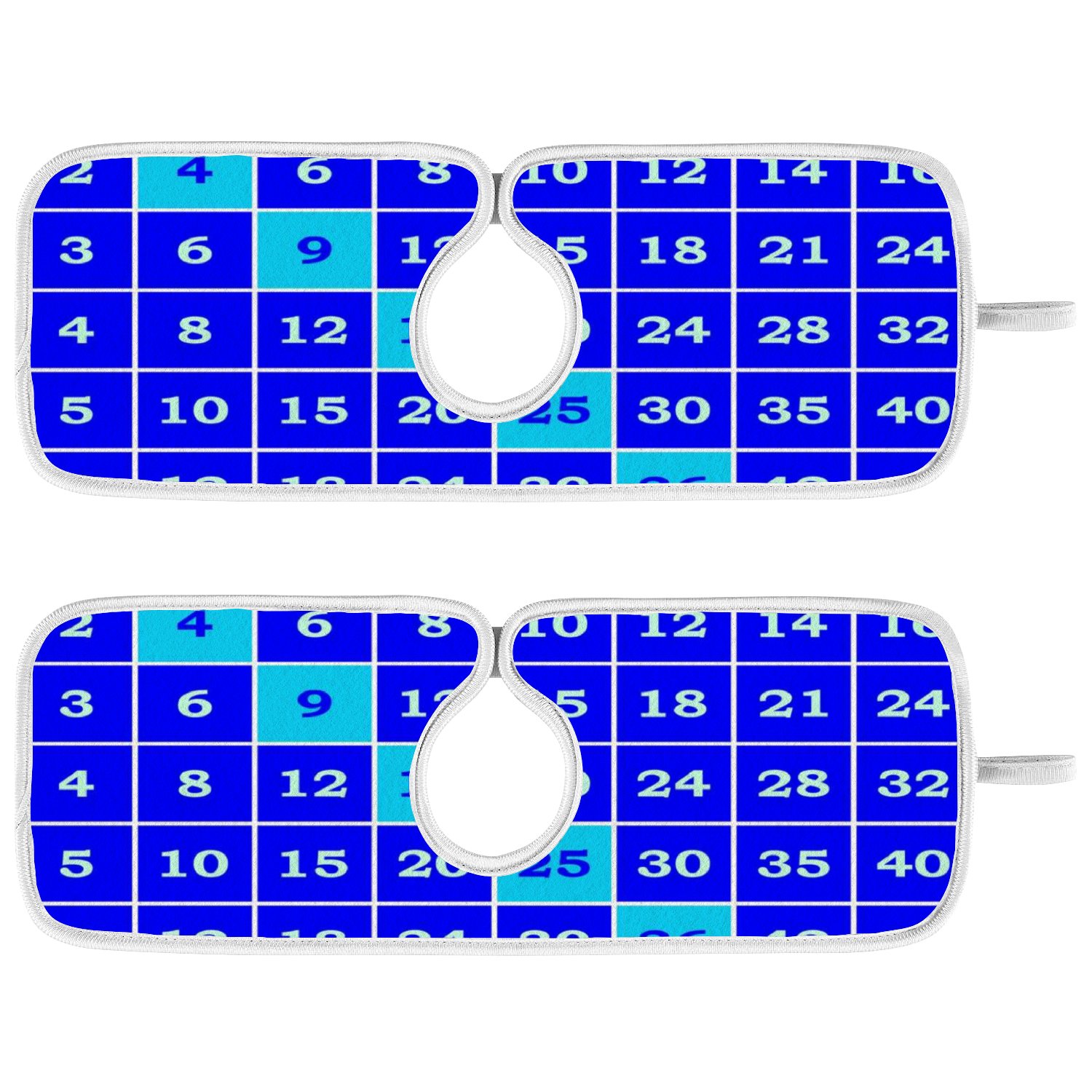 Bestwell 2 Pack Sink Faucet Mat for Kitchen, Math Related Blue ...