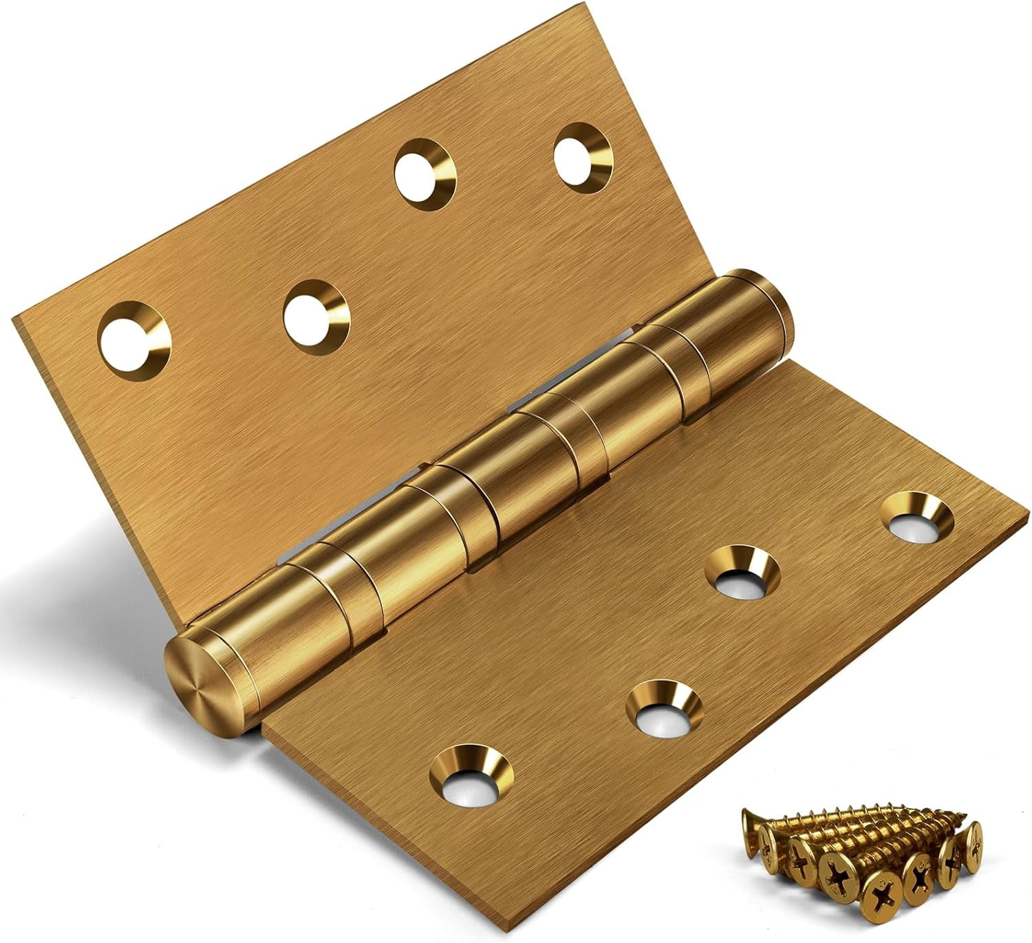 Bestwell 3-Pack Door Hinges, 4in 4in Door Hinges, Steel Door Hinges for ...