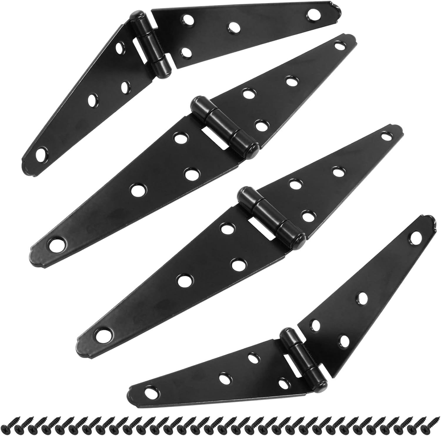 Bestwell 4Pcs Strap Hinge Shed Door Hinges, 5 Inch Gate Hinges Tee ...