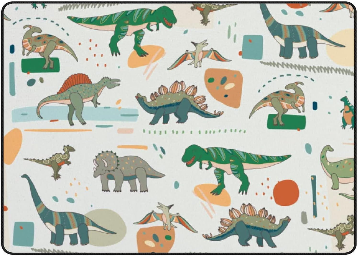 Bestwell Area Rug Dinosaurs Cartoon Pattern Nursery Rug Floor Mat Kids ...