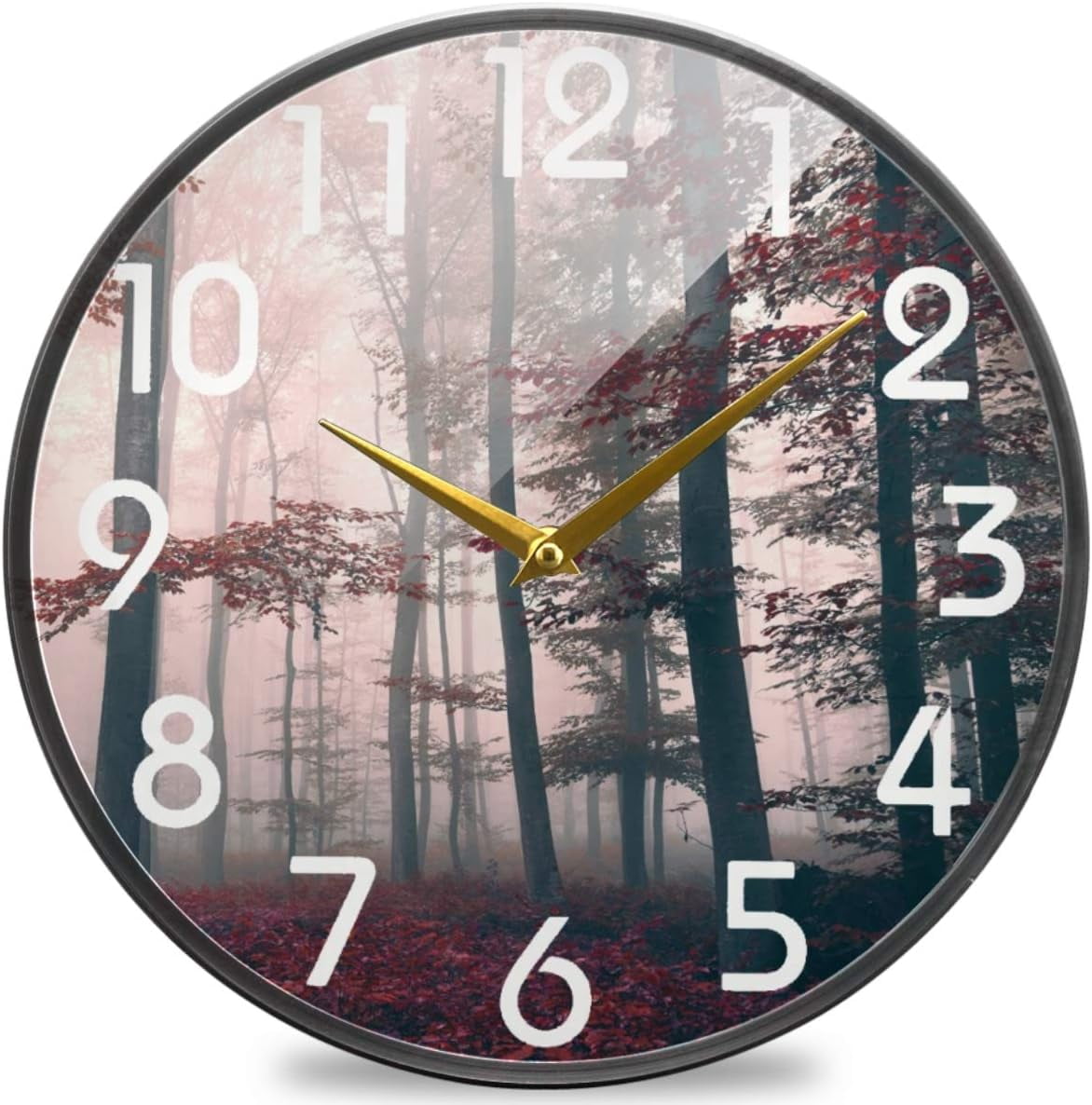 Bestwell Beautiful Red Colored Foggy Dreamy Forest Landscape with ...