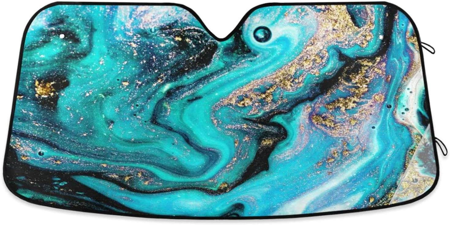 Bestwell Blue Marble Texture Car Windshield Sun Shade,oldable Visor ...