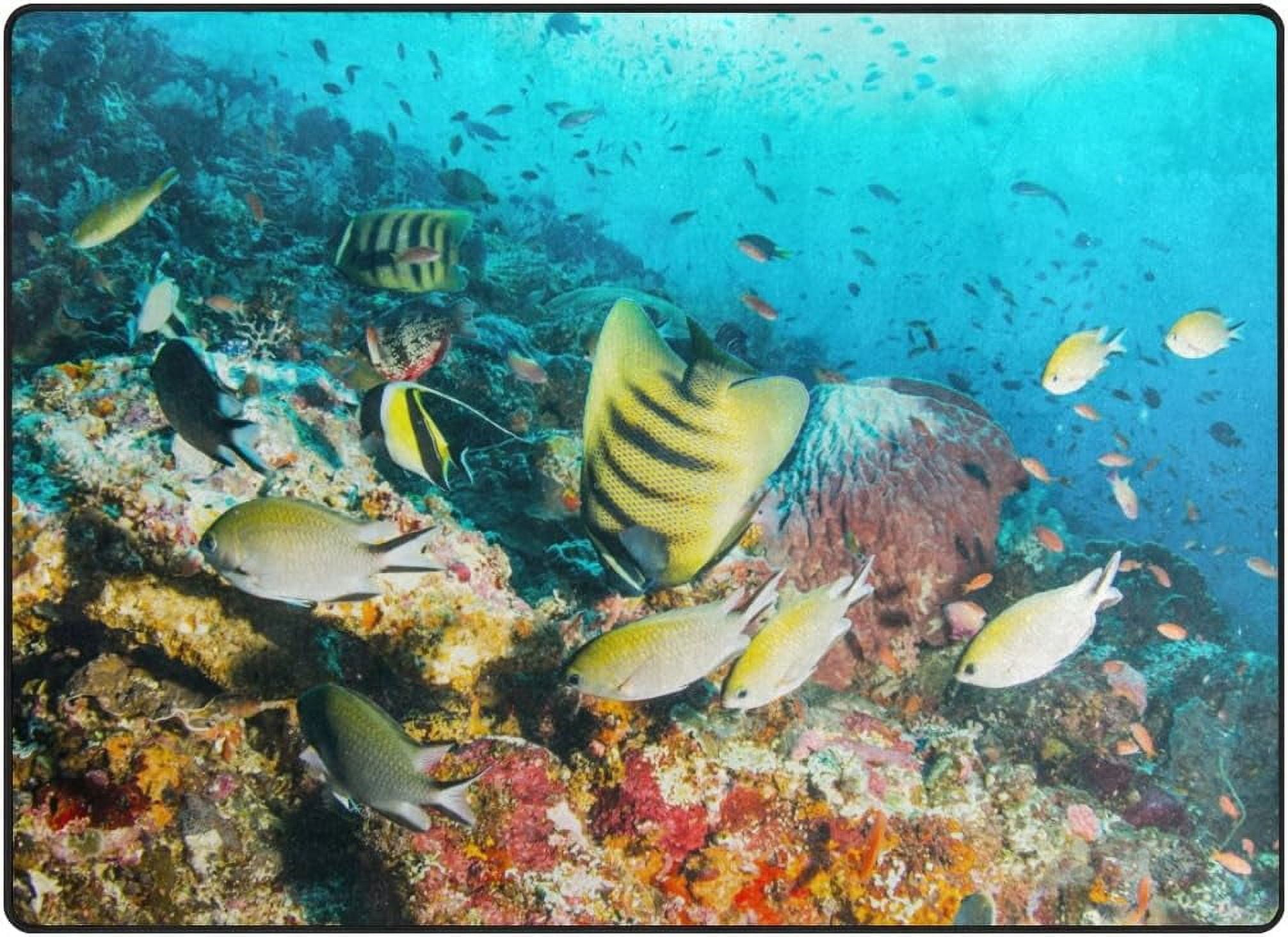 Bestwell Butterfly Fish Area Rug Pad - 63 x 48 inch - 100% Light Weight ...