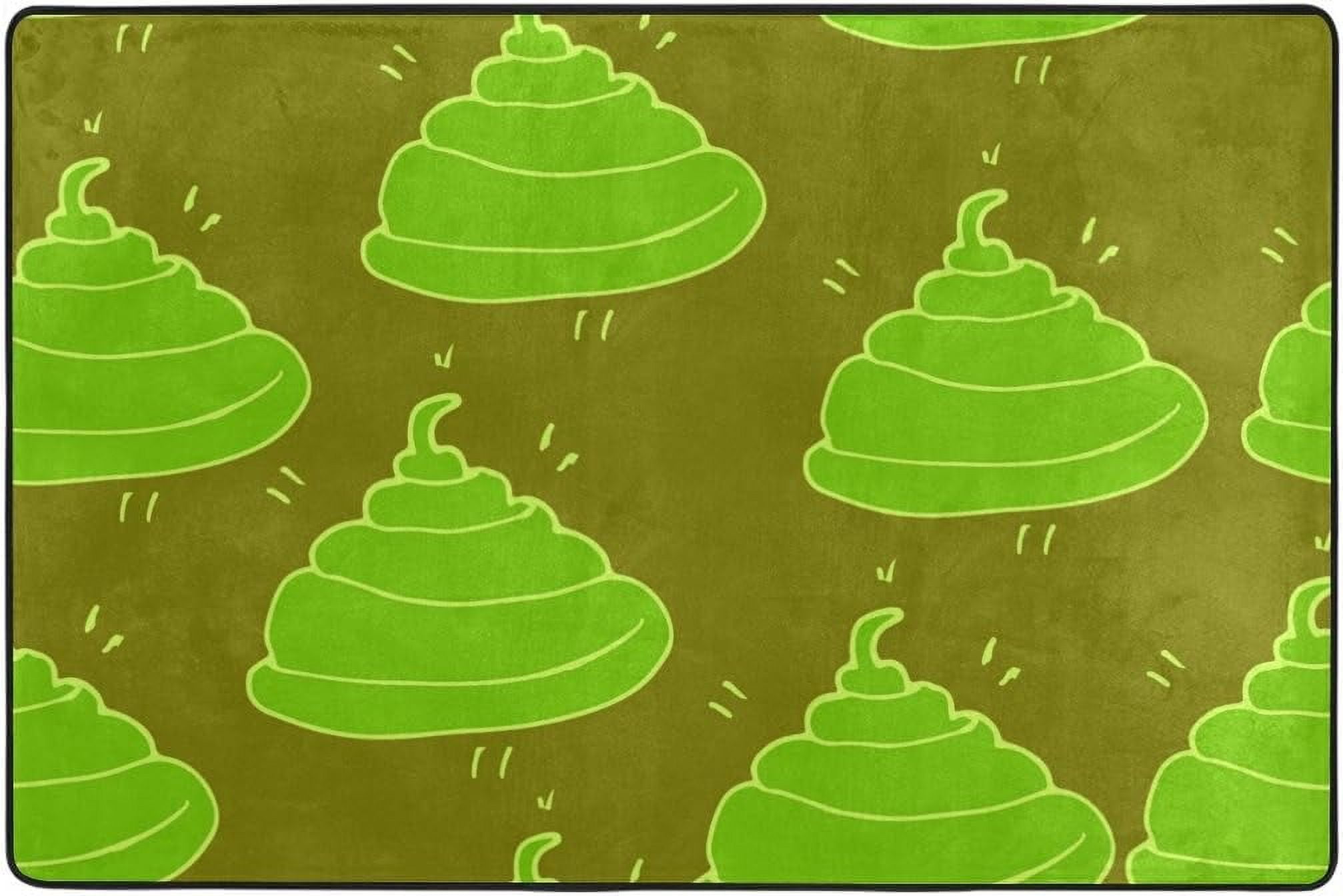 Bestwell Cartoon Poop Pattern Area Rug Pad - 72 x 48 inch - 100% Light ...