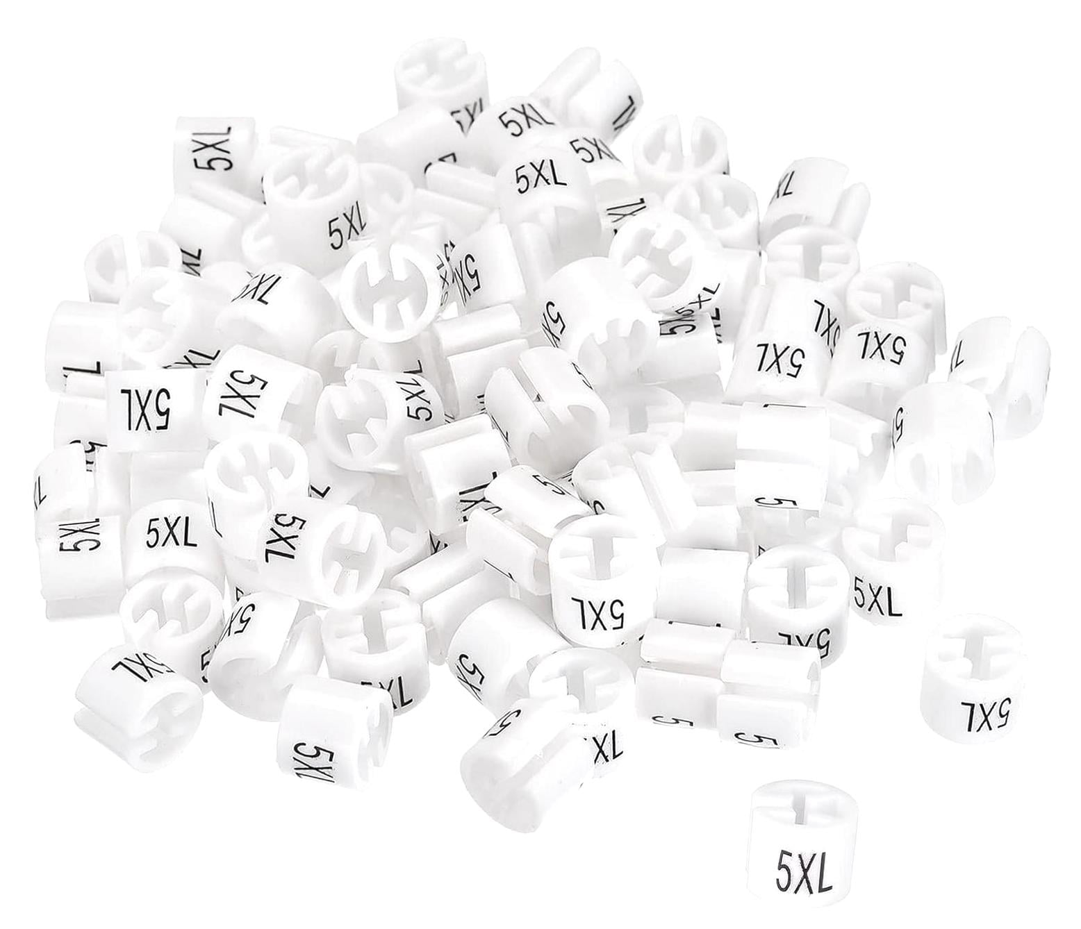 Bestwell Clothes Hanger Marker 5XL Size Tag Fit 3.5mm Rod White for ...