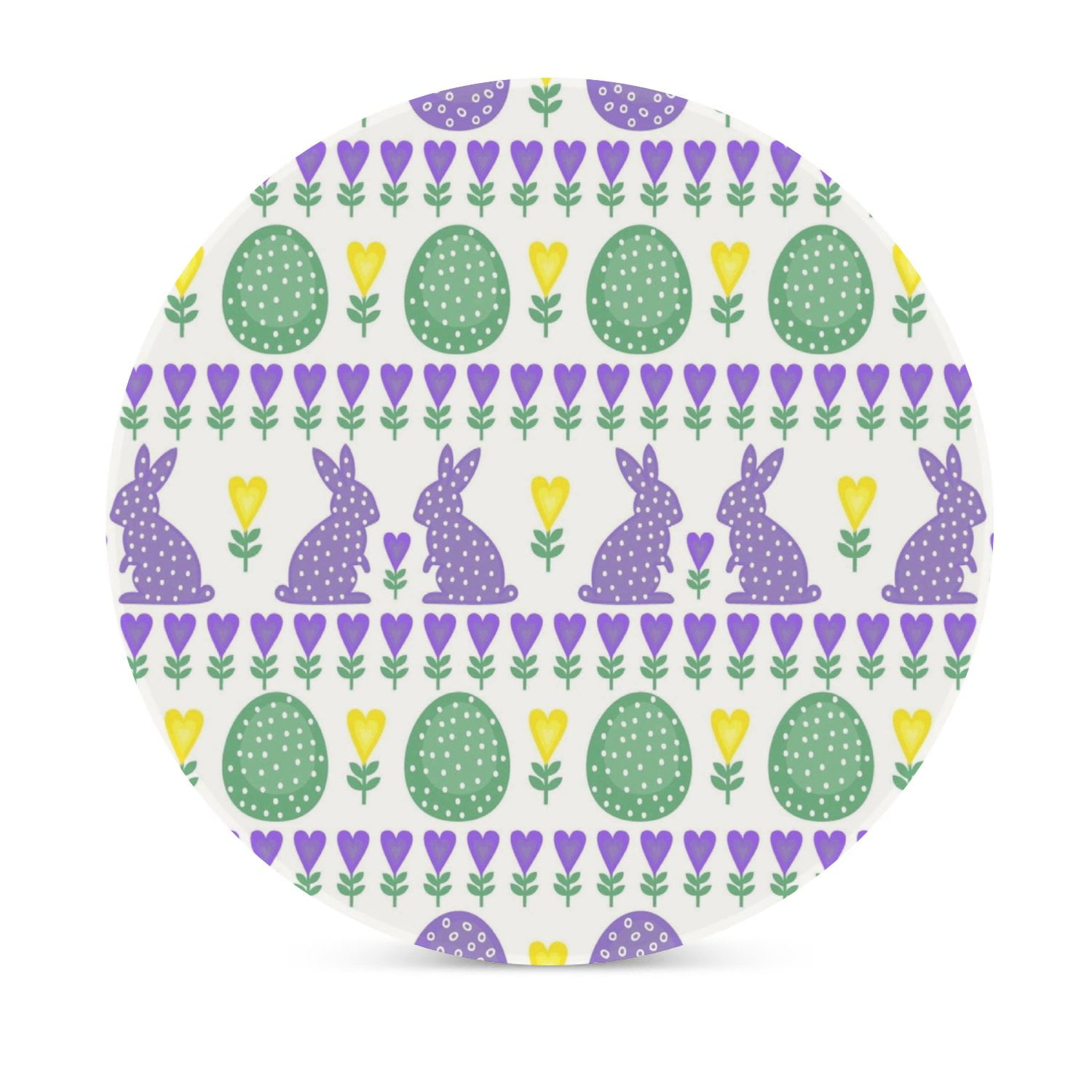 Bestwell Coaster Set of 6, Easter Bunny, Easter Eggs, Plant And Hearts ...
