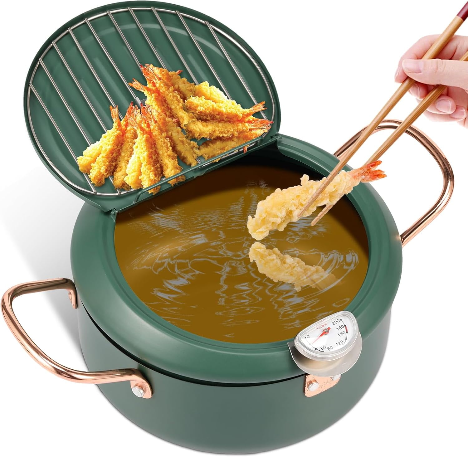 Bestwell Deep Fryer Pot, Deep Frying Pot, Carbon Steel Tema Deep Fryer ...