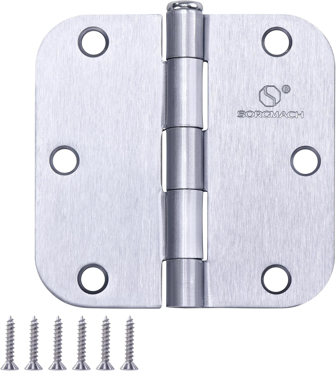 Bestwell Door Hinge 3 1/2 Inch Interior Door Hinges Satin Chrome 3.5 ...