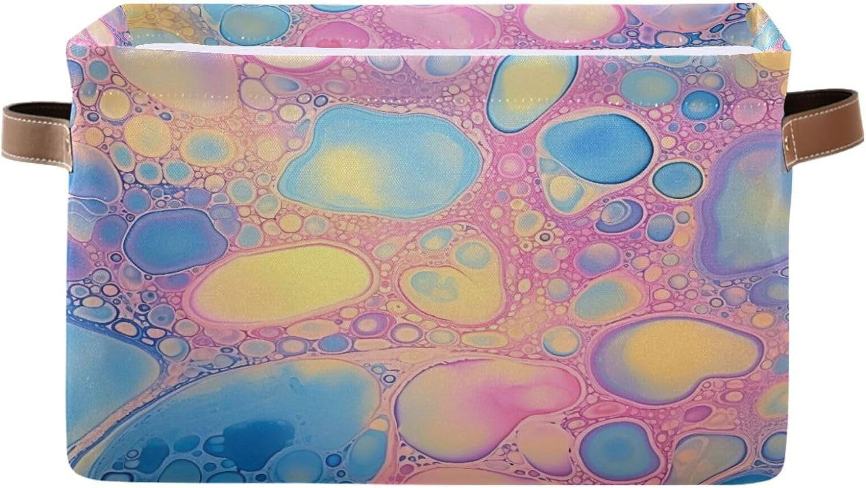 Bestwell Dreamy Textures Storage Bins Foldable Canvas Fabric Storage ...