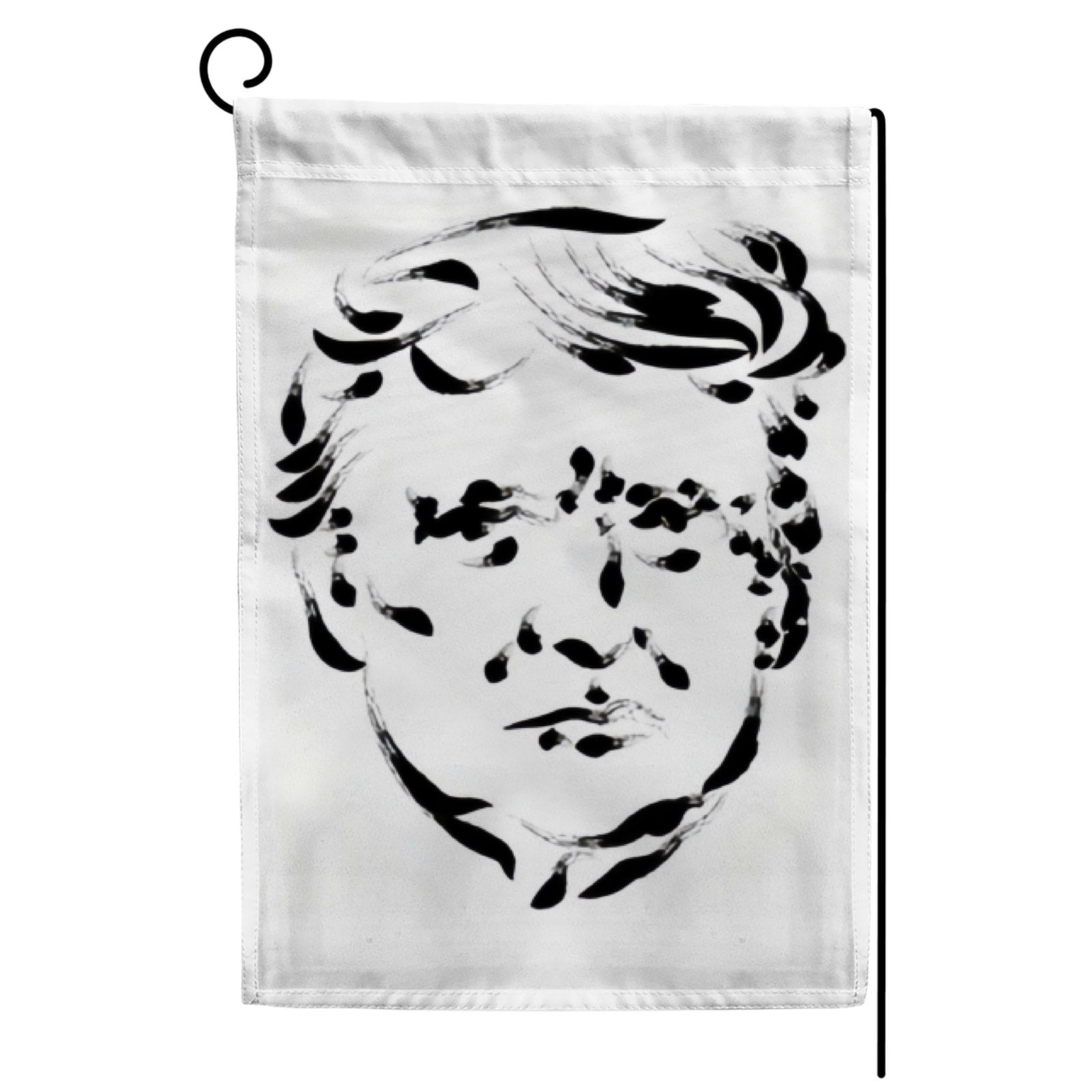 Bestwell Garden Flag Double Sided12x18in, Donald Trump Ink Brush Sketch ...