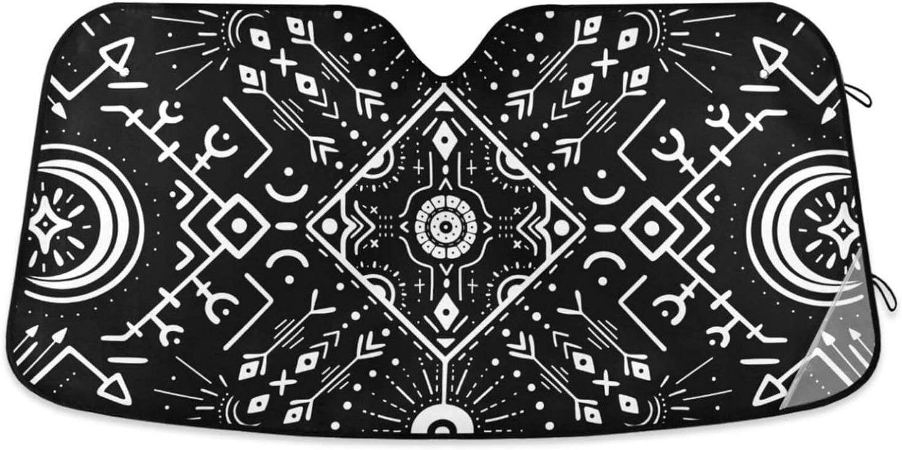 Bestwell Geometry Symbols Car Windshield Sun Shade Foldable Sun Shield ...