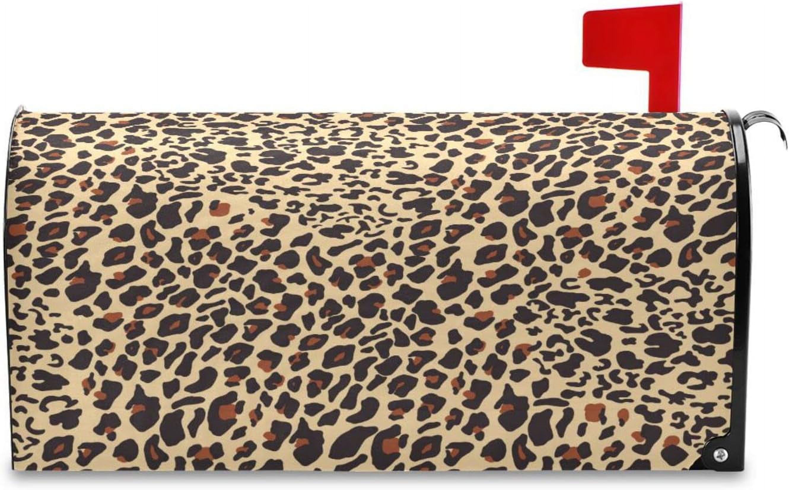 Bestwell Leopard Cheetah Tiger Print Magnetic Mailbox Cover Decorative ...