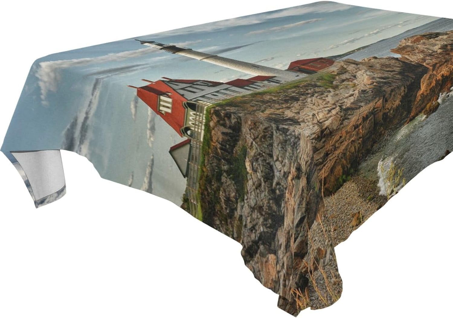 Bestwell Lighthouse Square Tablecloth, Waterproof Stain Wrinkle ...