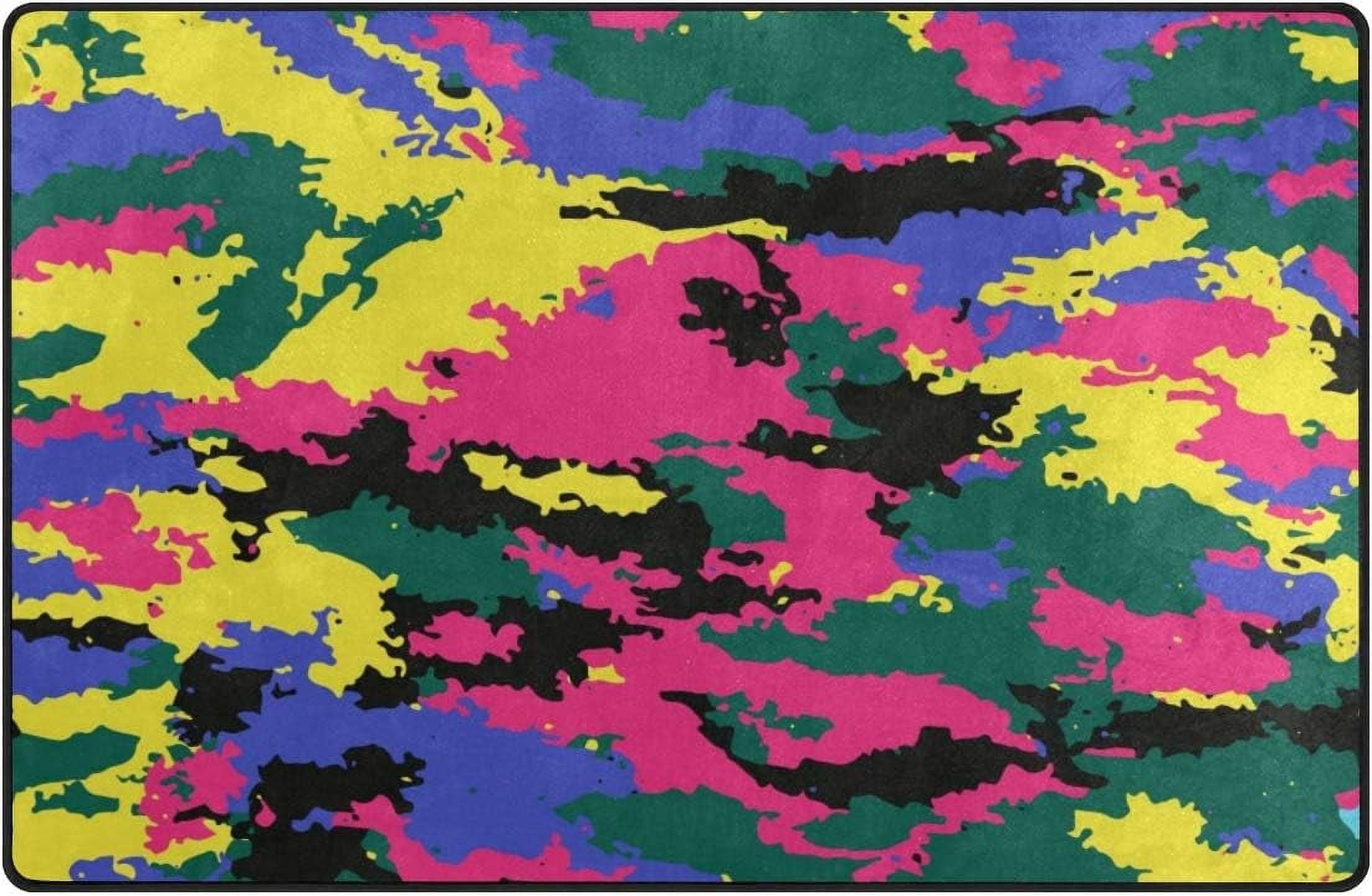 Bestwell Lightweight Soft Area Rugs Abstract Bright Spots Floor Mat for ...