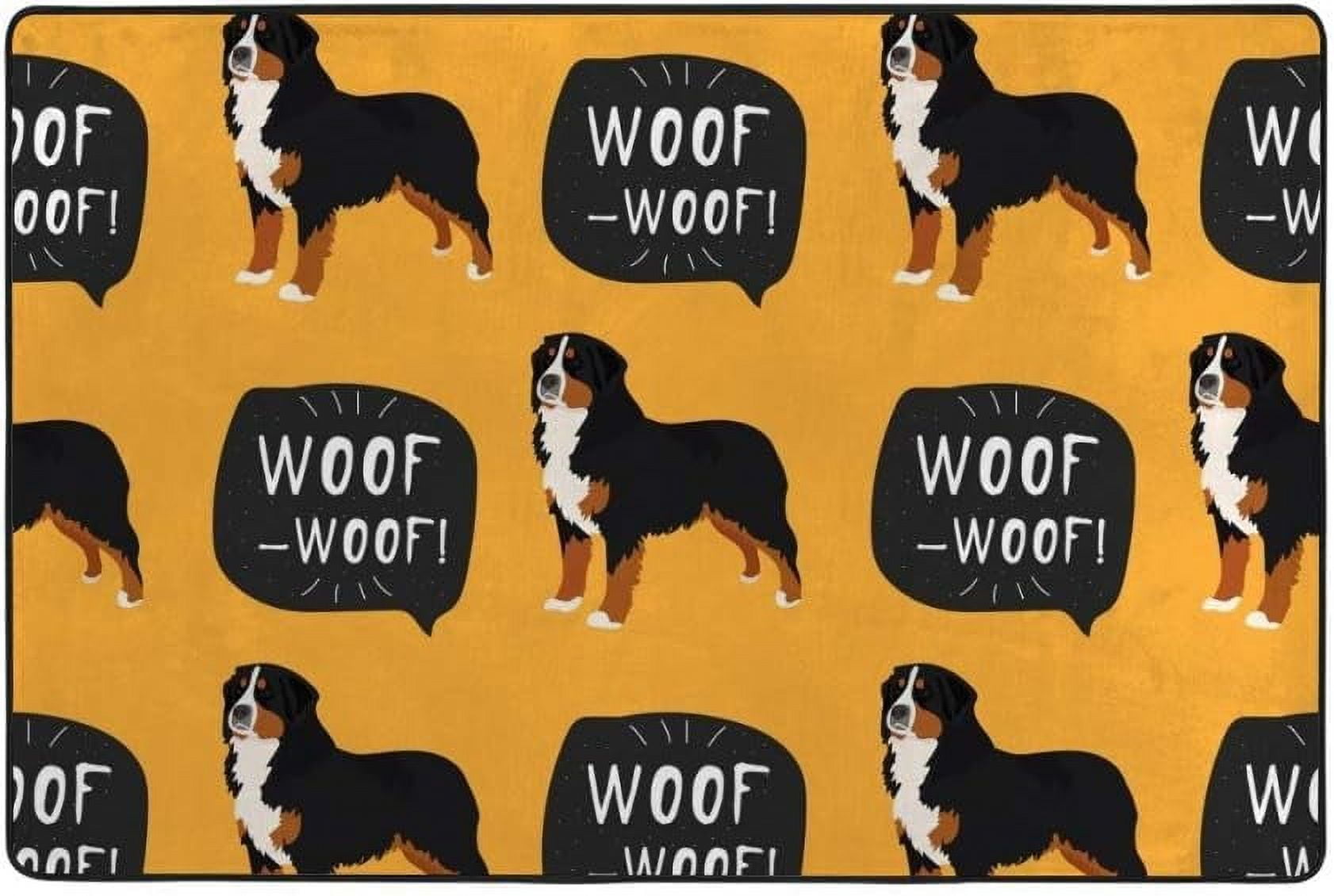 Bestwell Lightweight Soft Area Rugs Bernese Mountain Dog Floor Mat for ...