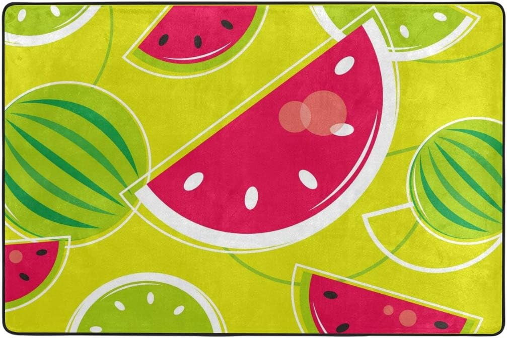 Bestwell Lightweight Soft Area Rugs Fresh Summer Melon Floor Mat for ...