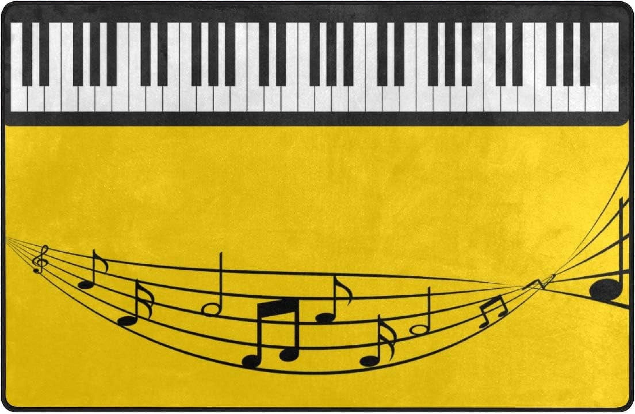 Bestwell Lightweight Soft Area Rugs Music Lifestyle Design Floor Mat ...