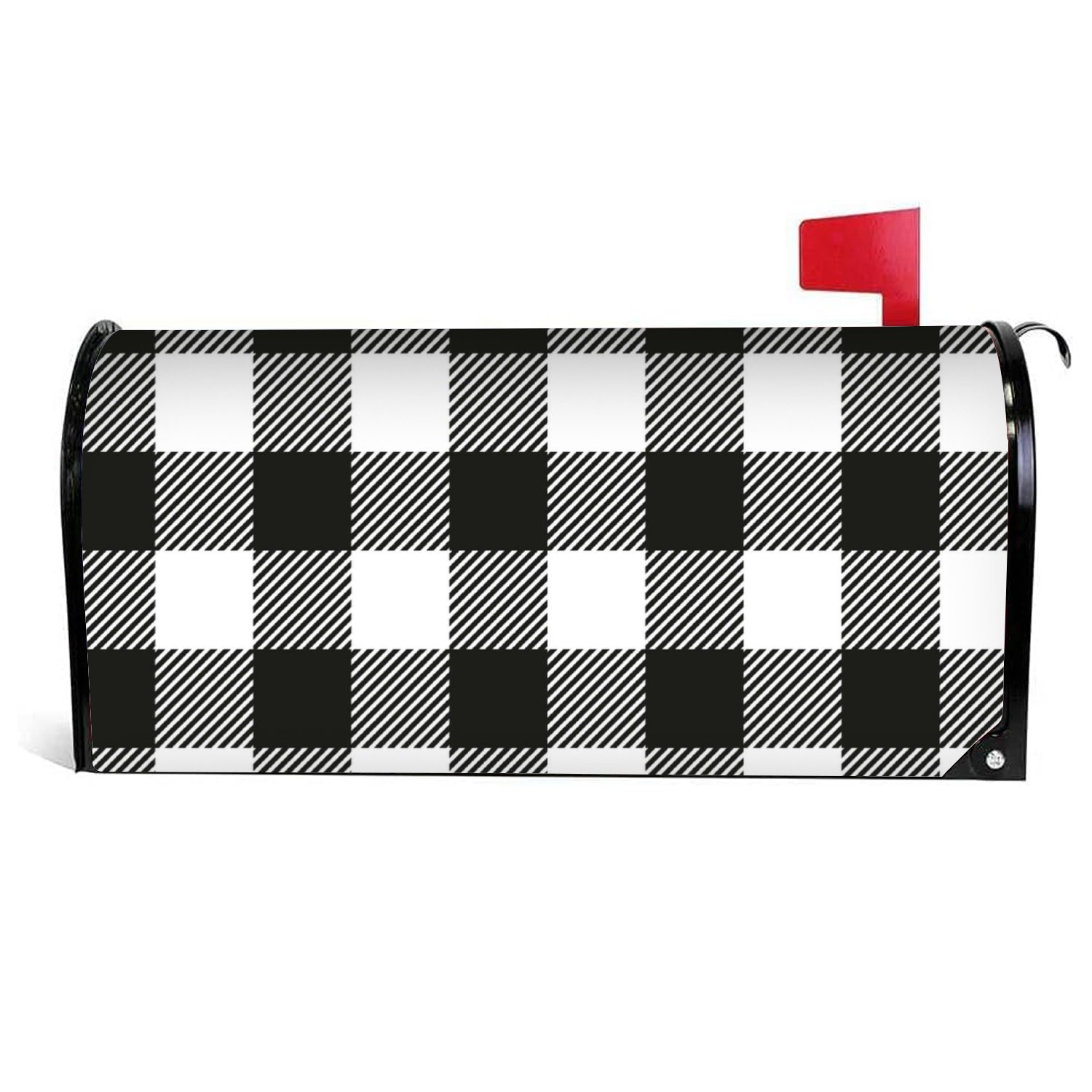 Bestwell Mailbox Covers Black and White Checkered Size 21x18in Welcome ...