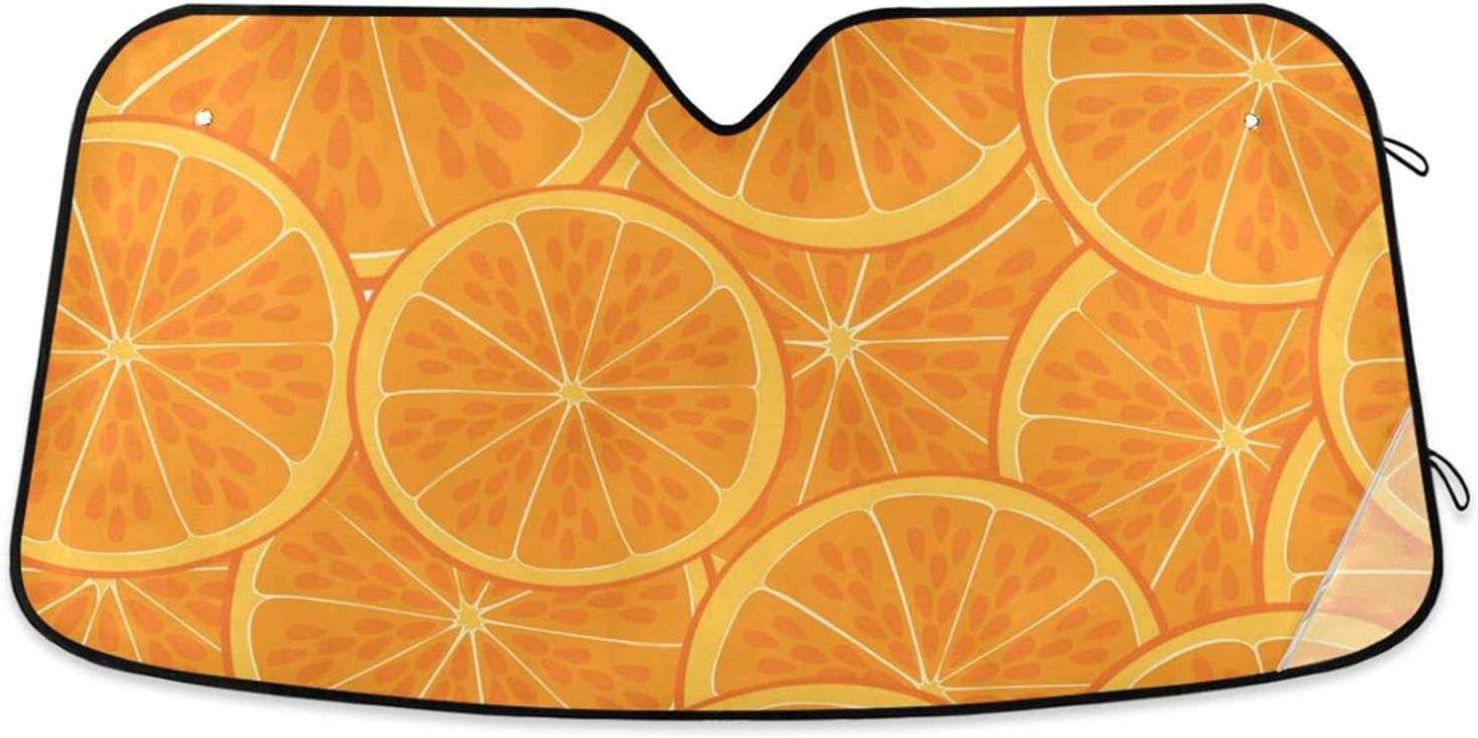 Bestwell Orange Fruit Car Windshield Sun Shade Foldable Sun Shield ...