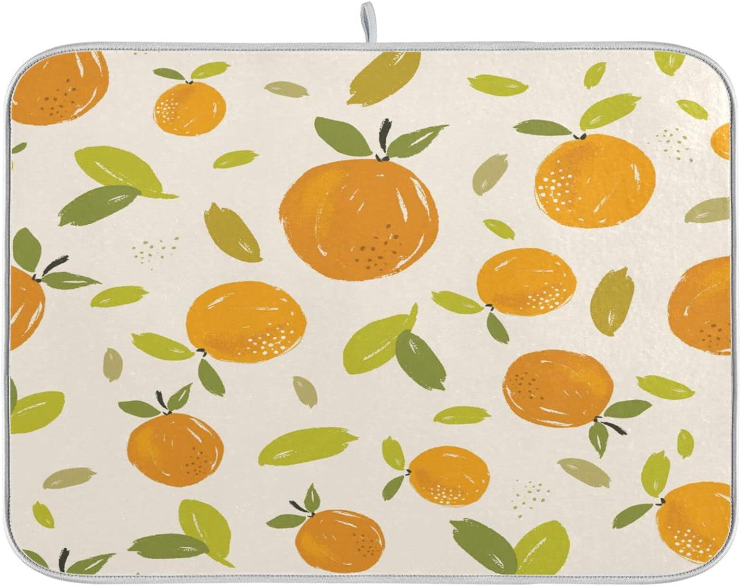 Bestwell Orange Fruit Dish Drying Mat, Microfiber Absorbent Drying Mats ...