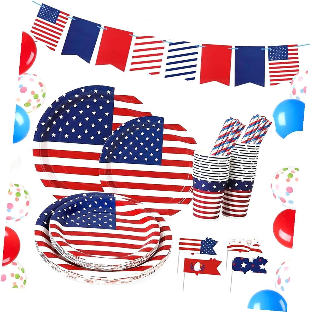 Bestwell Patriotic Party Essentials for the 4th of July, Featuring ...
