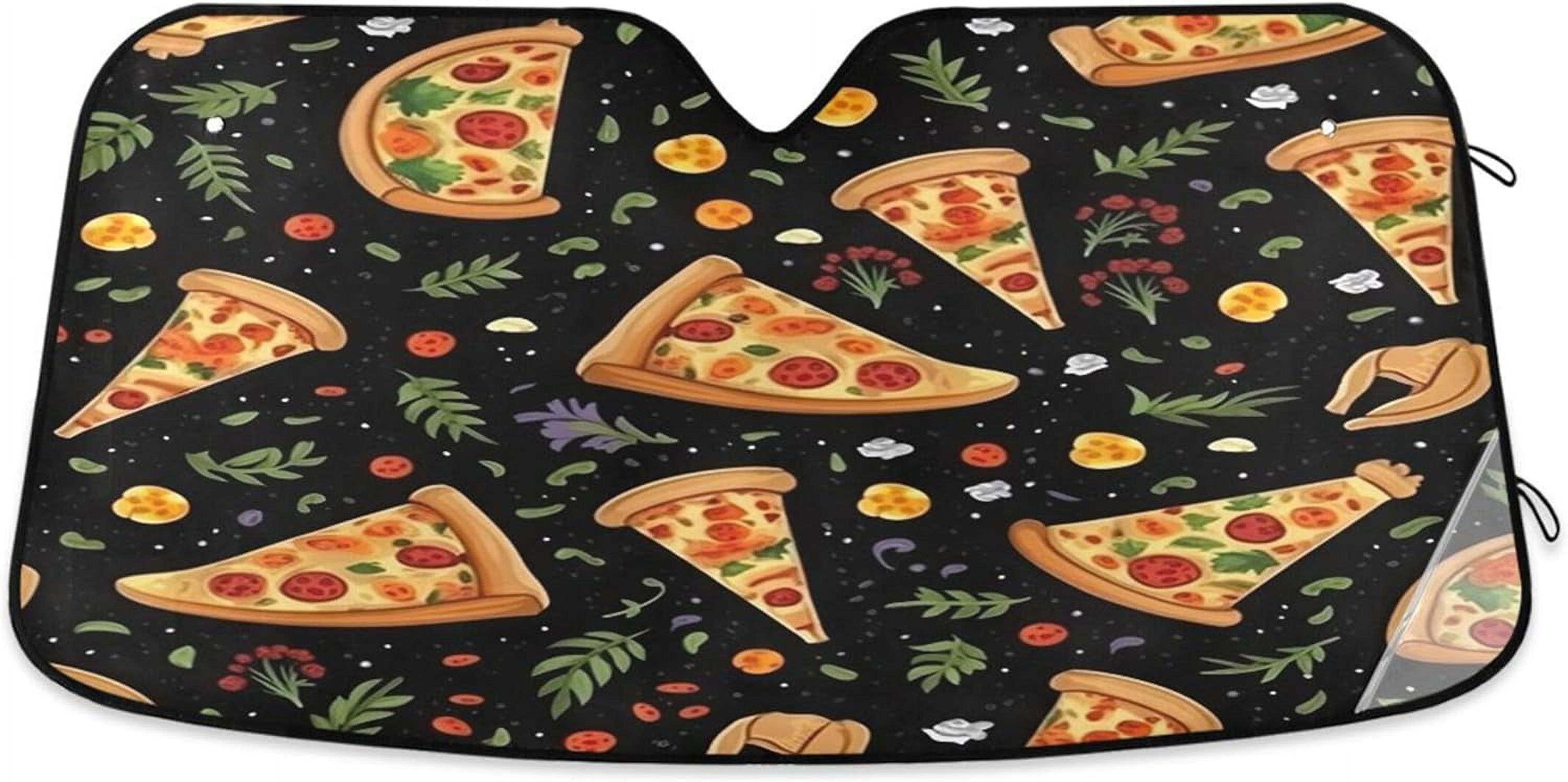 Bestwell Pizza Background Car Windshield Sun Shade Keep Car Cool,UV ...