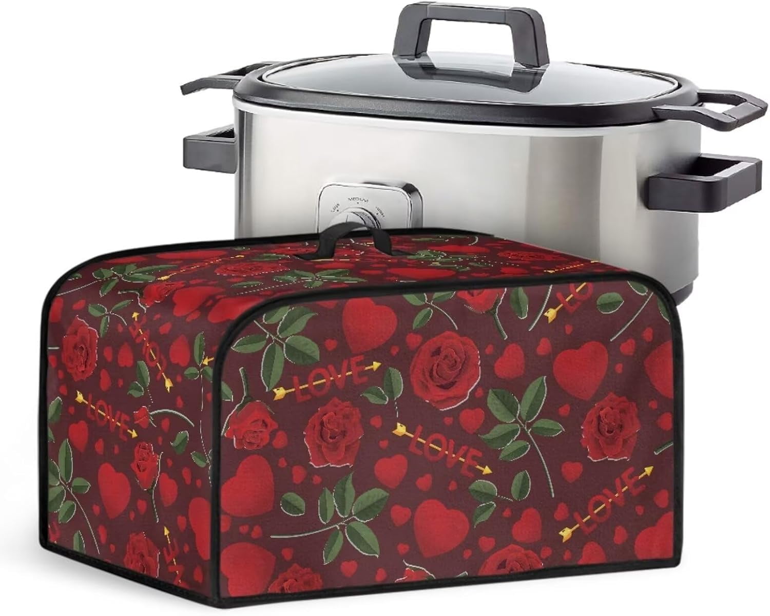 Bestwell Red Rice Cooker Cover Storage Pockets Air Fryer Cover Dust ...