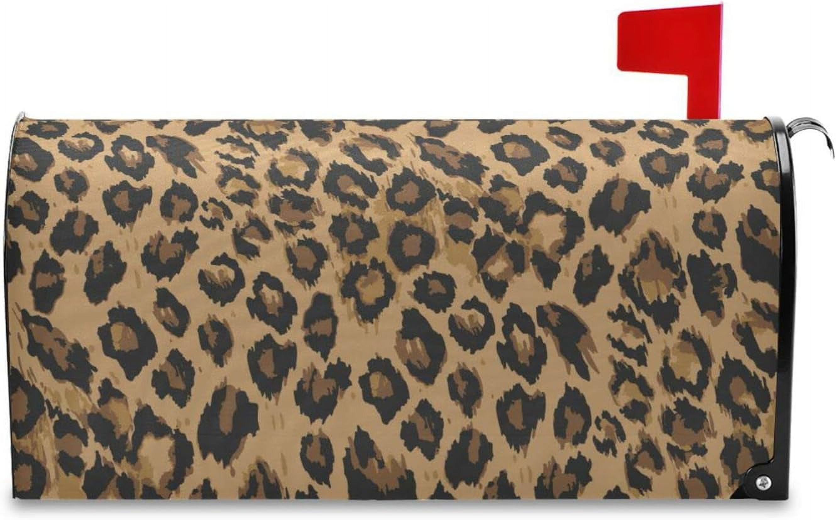 Bestwell Retro Stylish Leopard Print Animal Magnetic Mailbox Cover ...