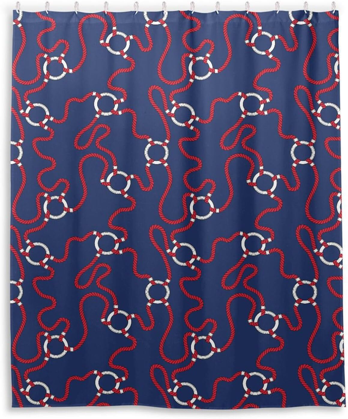 Bestwell Shower Curtains Nautical Ropes Marine Curtain，Waterproof ...