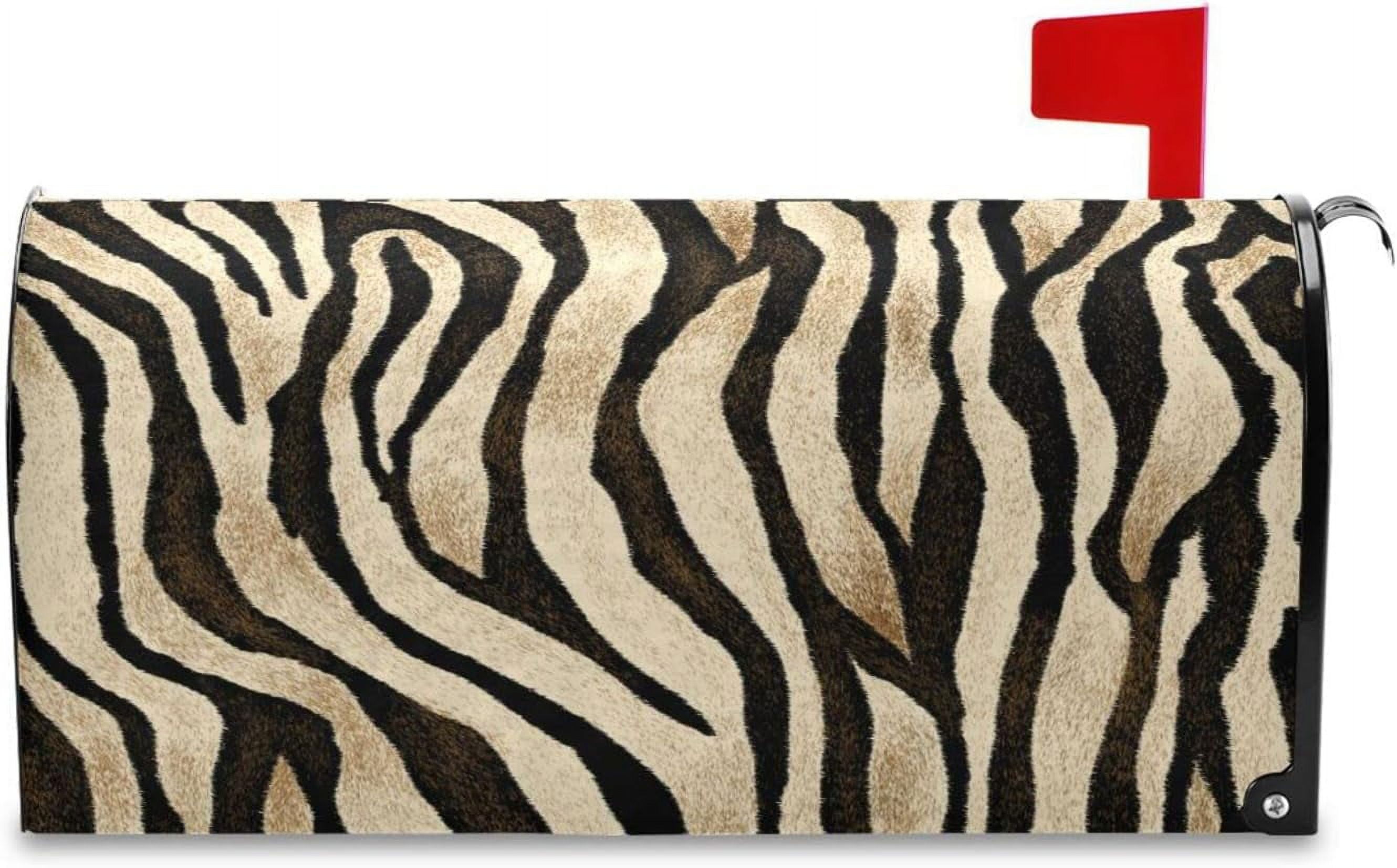 Bestwell Striped Leopard Print Vintage Magnetic Mailbox Cover ...