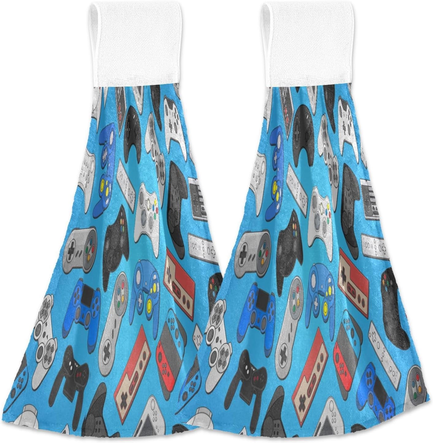 Bestwell Video Game Controller Kitchen Hanging Hand Towels, Colorful ...