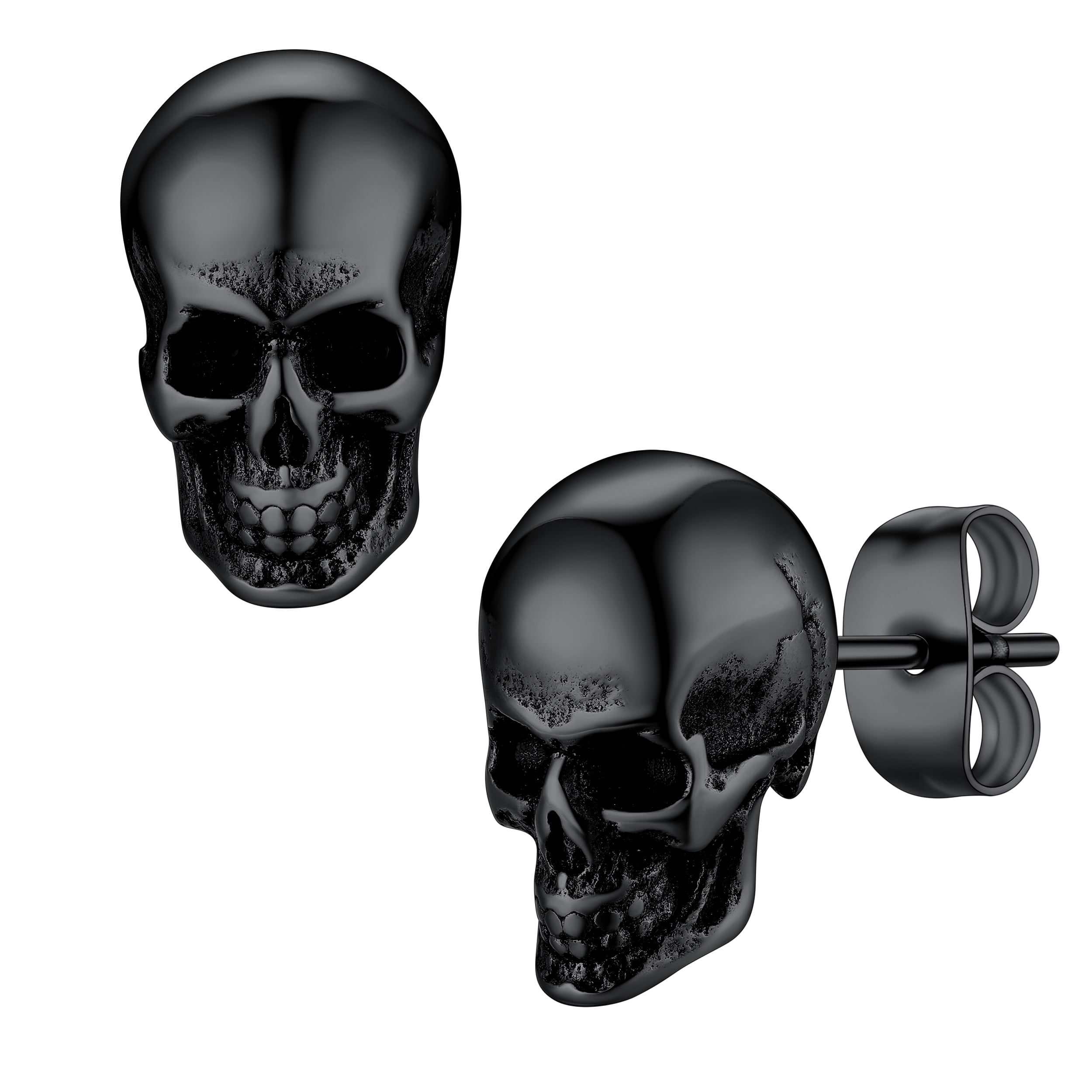 Bestyle Stainless Steel Skull Stud Earrings for Men Women Bestyle Stainless Steel Skull Stud Earrings for Men Women