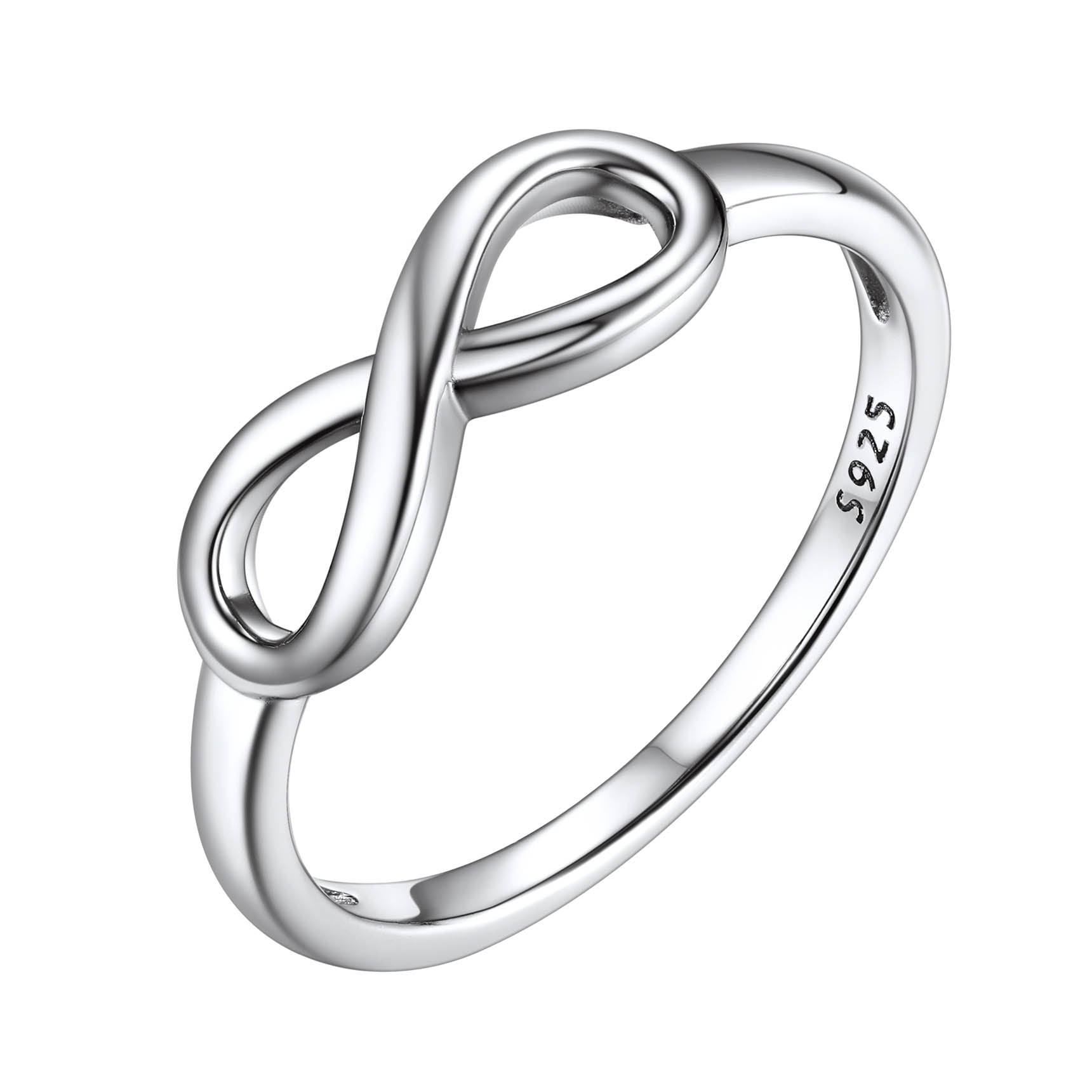 Bestyle Sterling Silver Infinity Ring for Women Girls BFF Friendship ...