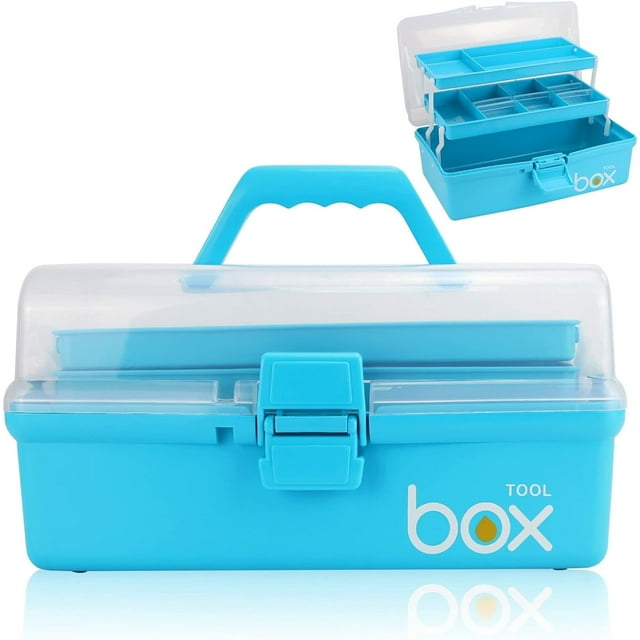 Bestyol 3 Layer Craft Storage Box, PP Plastic Multipurpose Art Storage ...