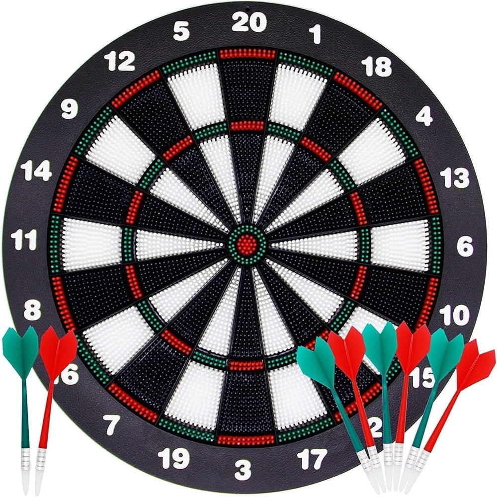 Bestyol Dart board,Safe Dartboard Set 42cm /16.5-inch for Children and ...