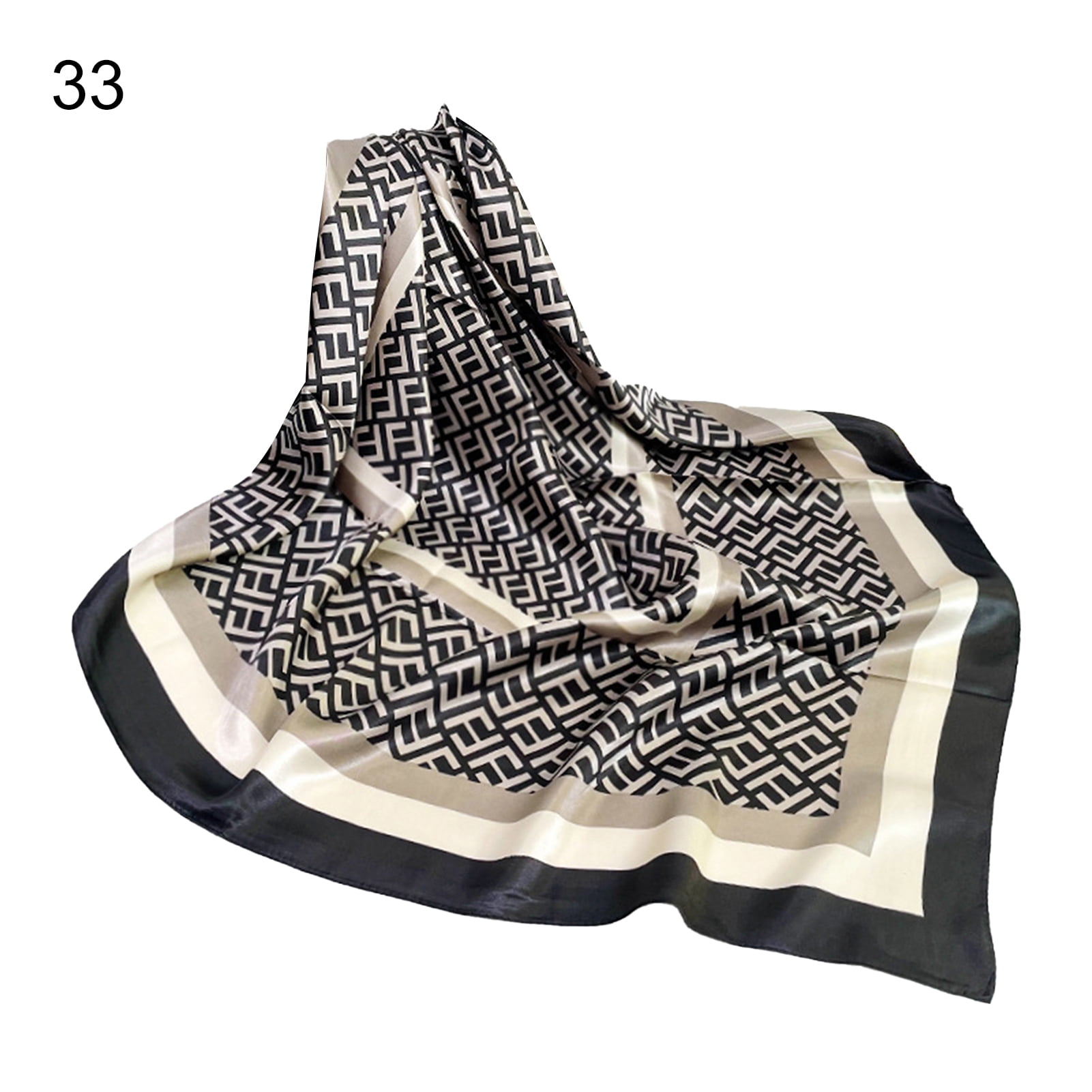 Besufy 1Pcs Women Square Hair Scarves Washable Polyester Neck Wear ...